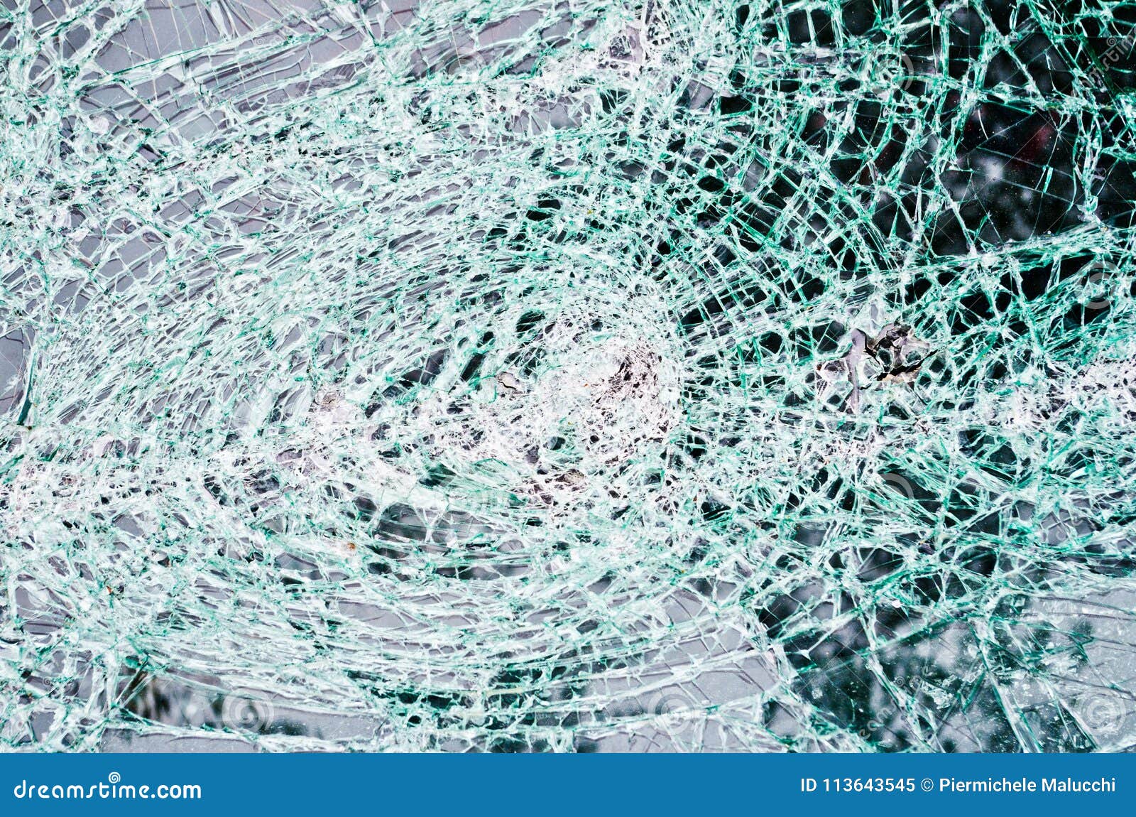 Glass Destroyed in Thousands of Cracks and Tears Stock Image - Image of ...