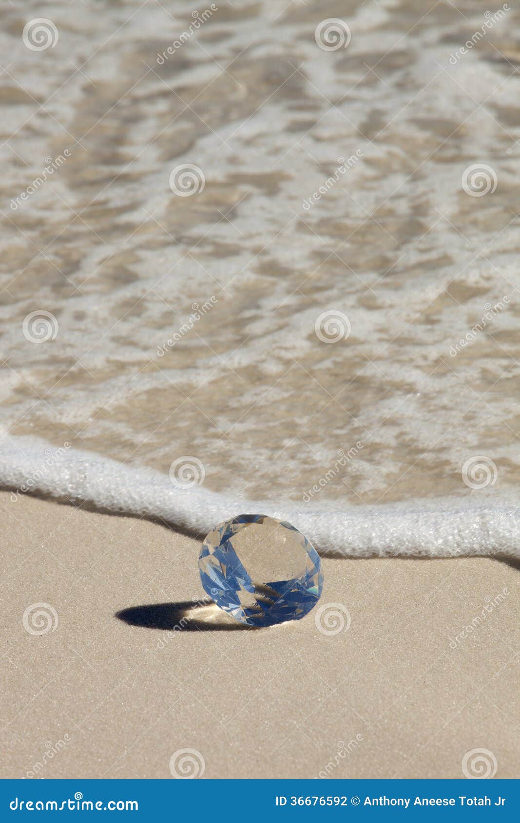 Glass Diamond on the beach stock photo. Image of ocean - 36676592