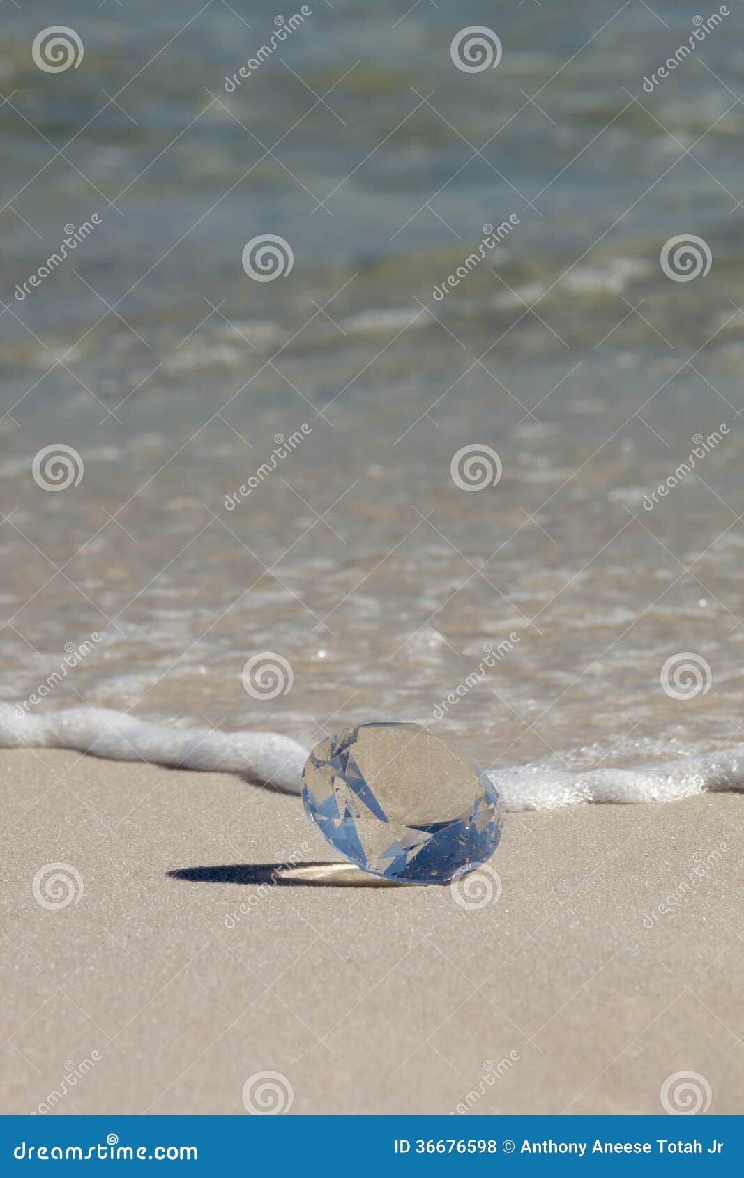 Glass Diamond on the beach stock photo. Image of luxury - 36676598