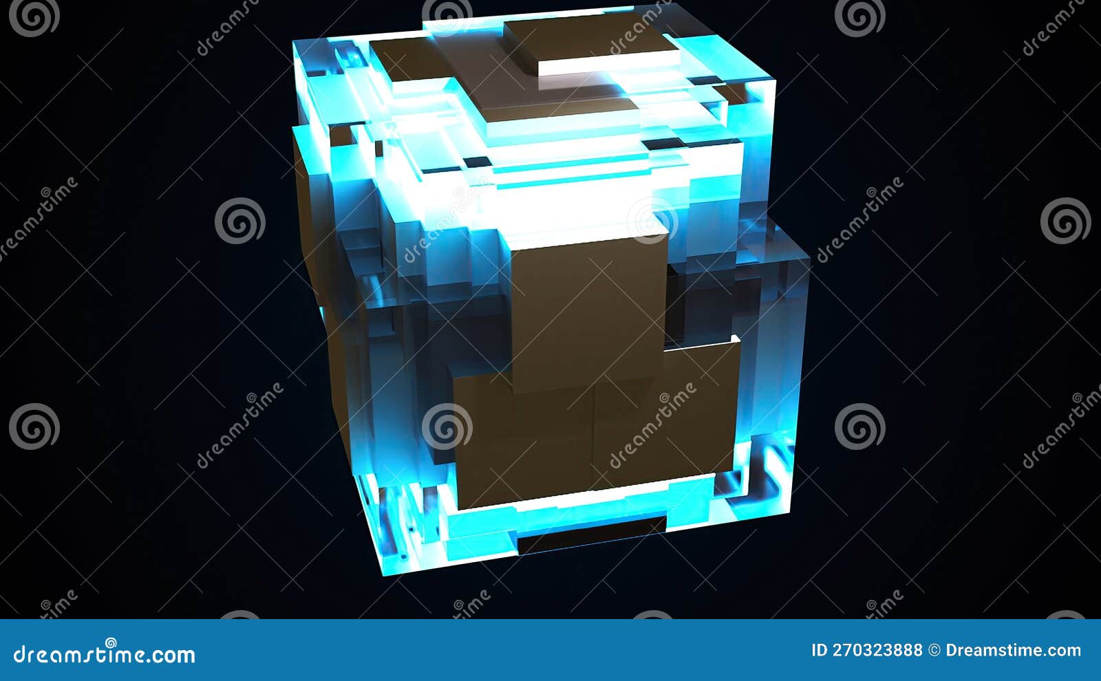 Glass digital cubes stock illustration. Illustration of crystal - 270323888