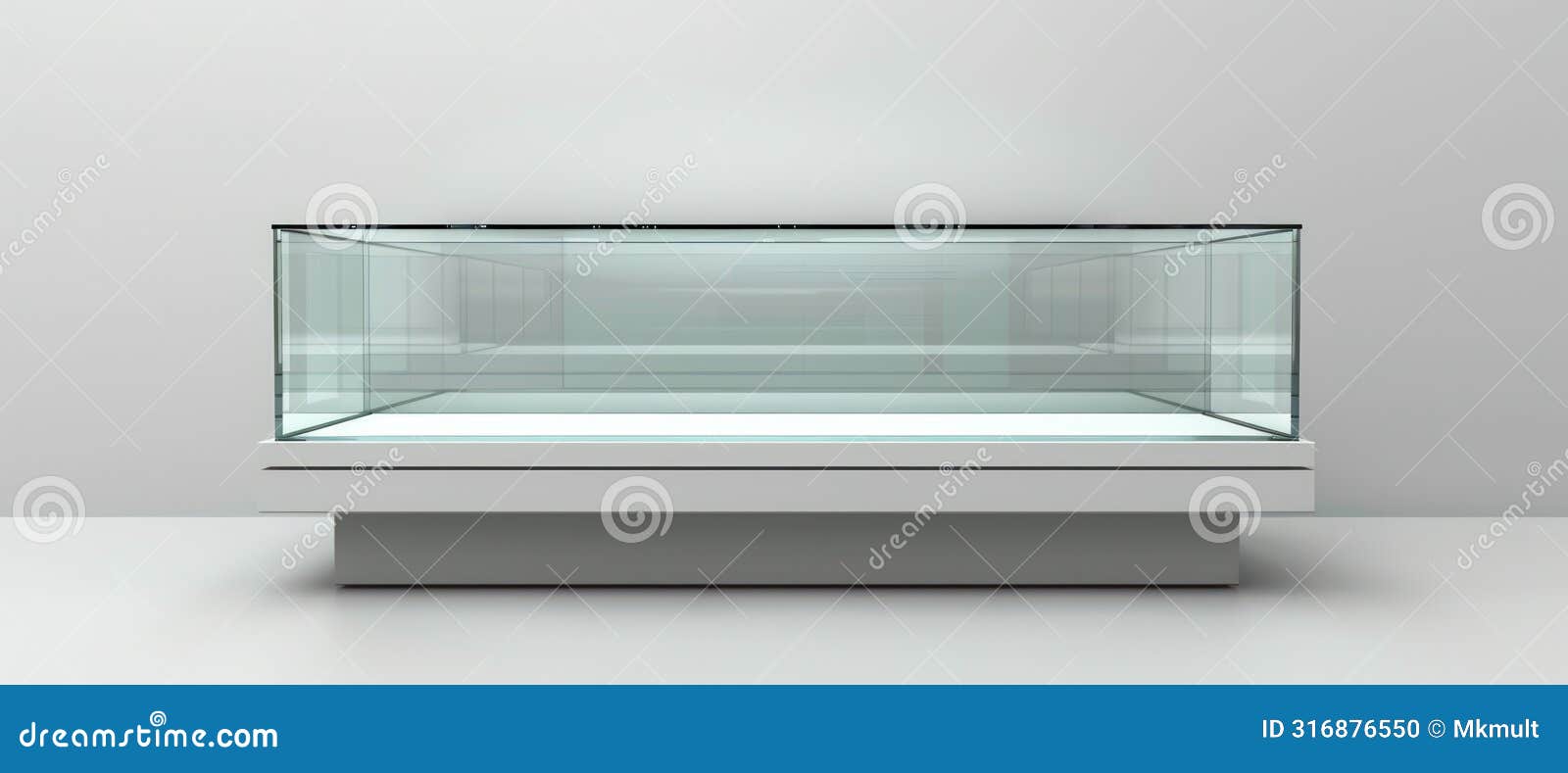 Glass Display Case on Table Stock Photo - Image of store, objects ...