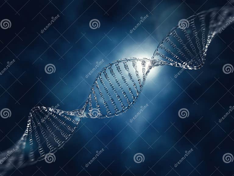 Glass dna model. 3D stock illustration. Illustration of medical - 95282106