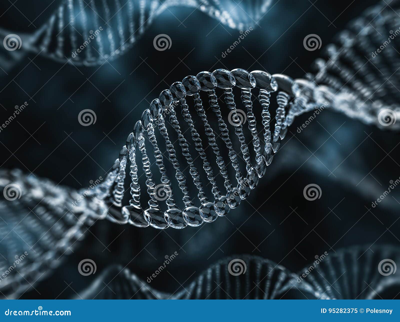 Glass dna model. 3D stock illustration. Illustration of focus - 95282375