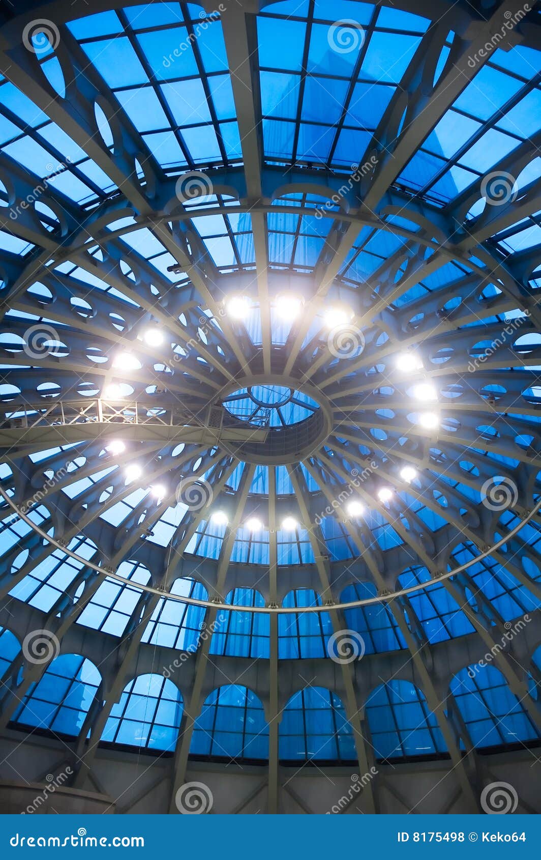 Glass dome ceiling stock photo. Image of light, geometry - 8175498