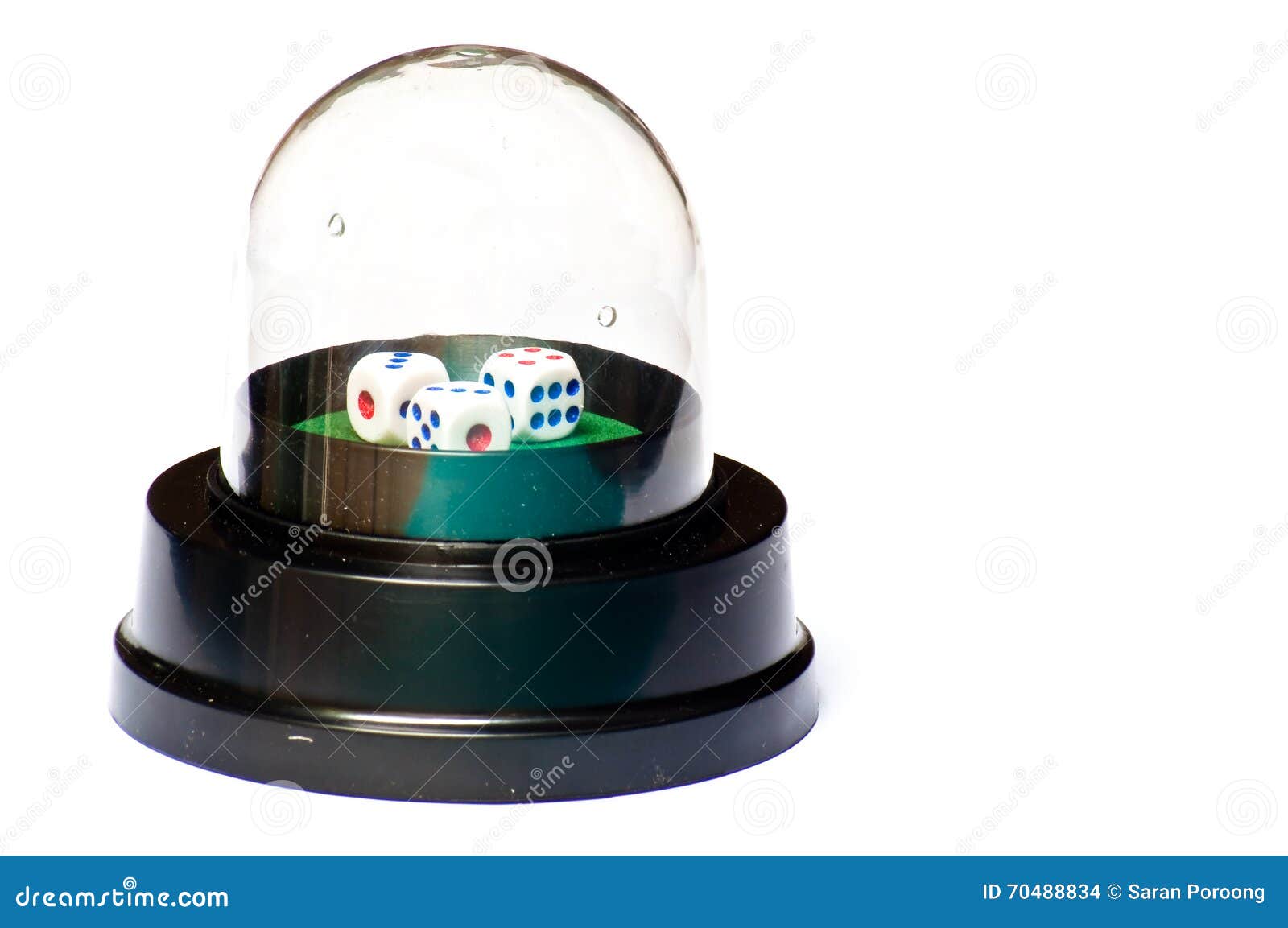 Glass dome dice shaker stock photo. Image of gamble, game - 70488834