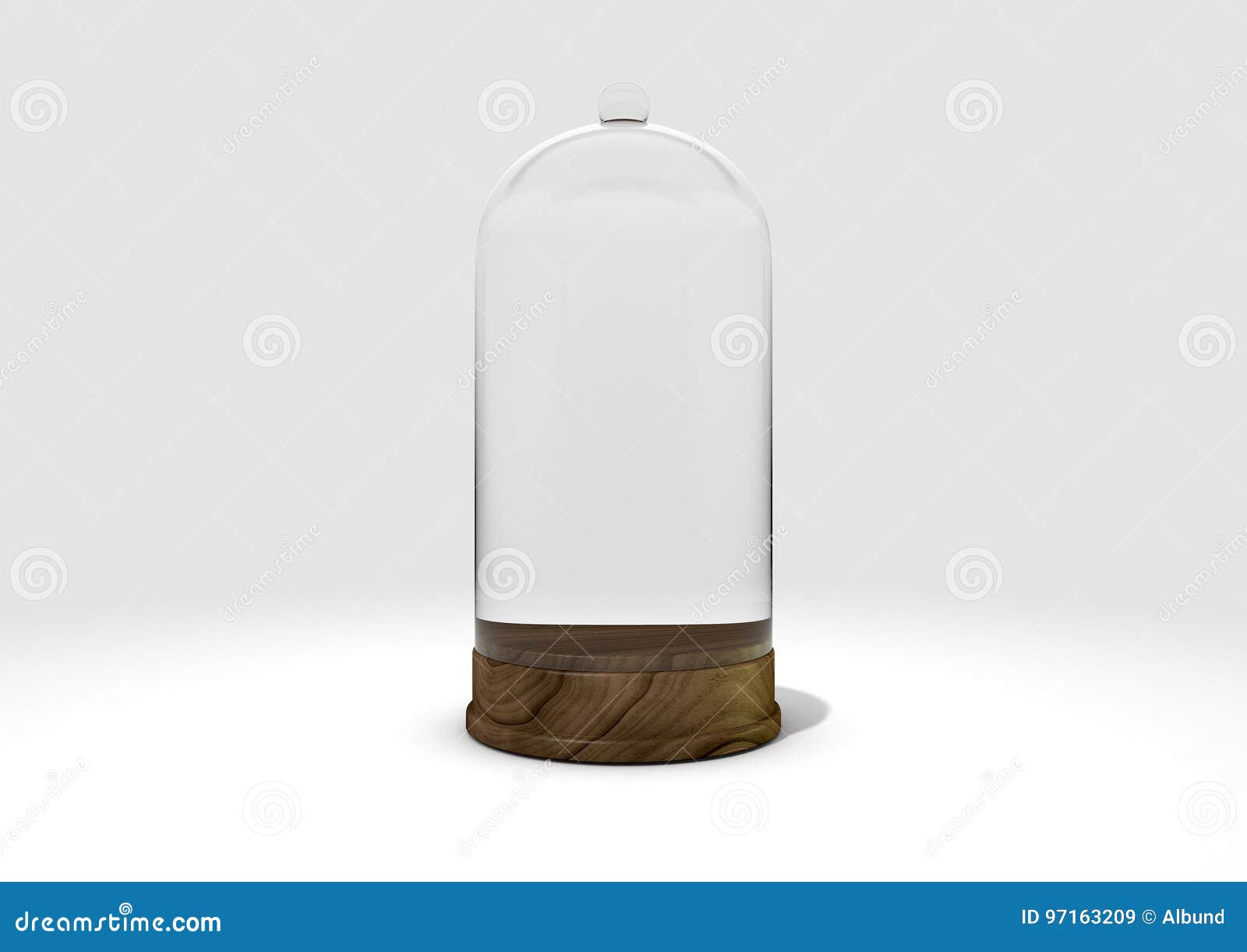 Glass Dome Display Case stock illustration. Illustration of render ...