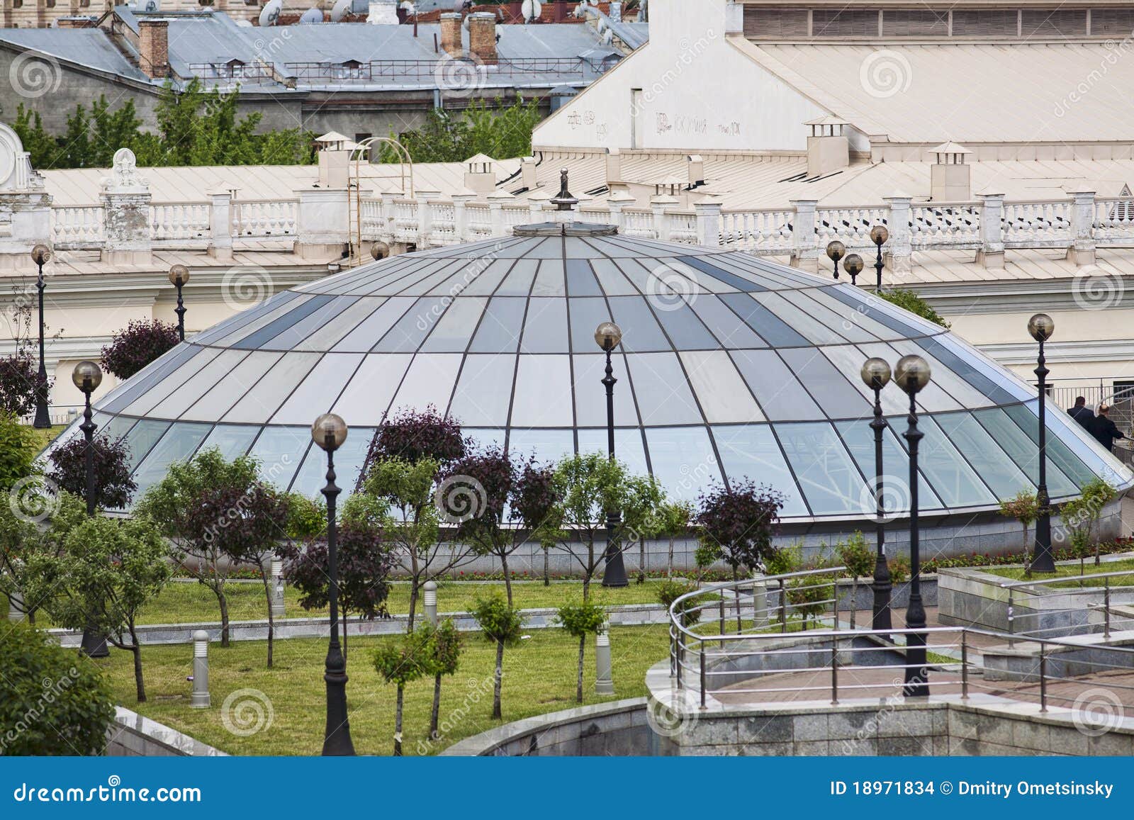 Glass Dome on Independence Square in Kiev Stock Photo - Image of ...