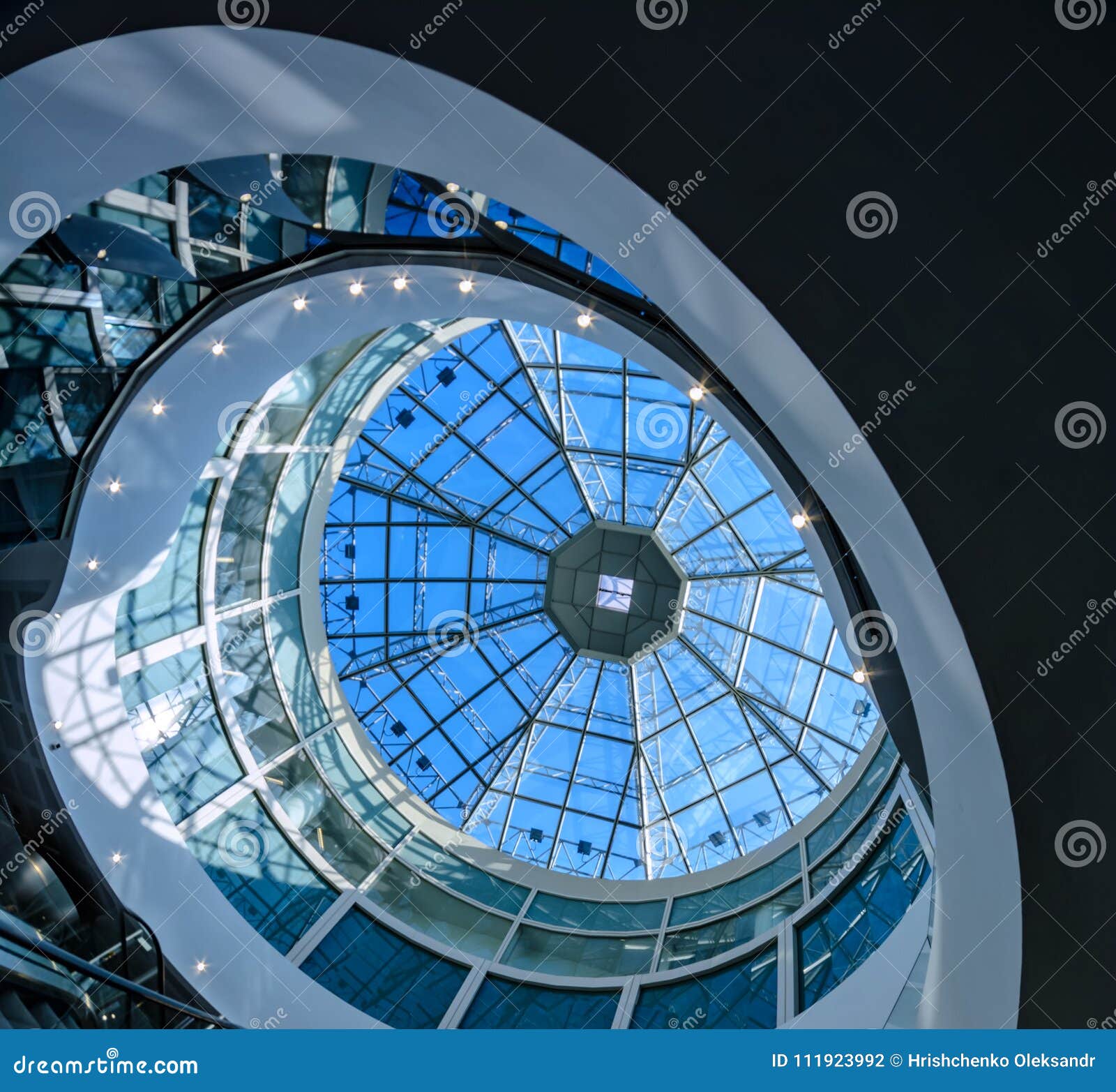 Glass Dome of a Modern Building Has a Futuristic Design Round Shape ... Glass Dome of a Modern Building Has a Futuristic Design Round Shape ...