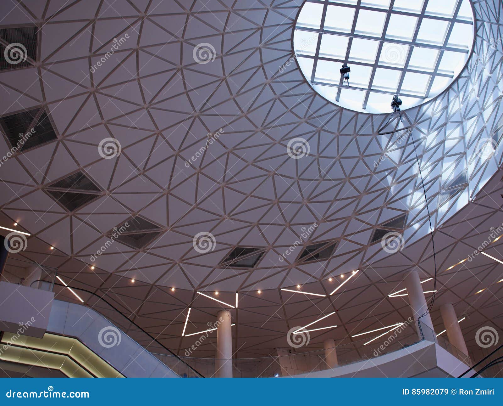 Glass Dome in a Shopping Mall Stock Image - Image of color, roof: 85982079