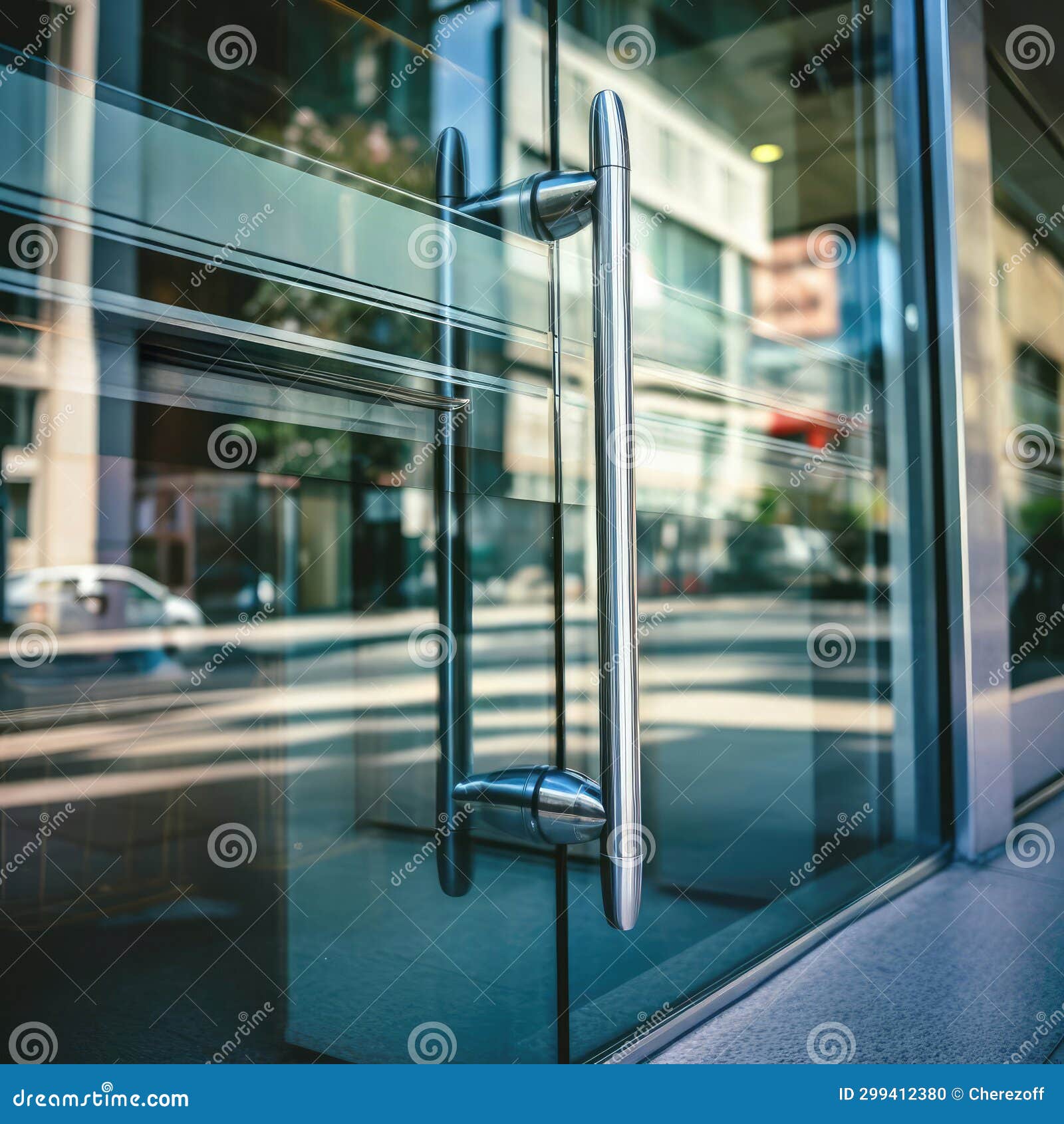 Glass Doors of Office Building Stock Photo - Image of window, facade ...