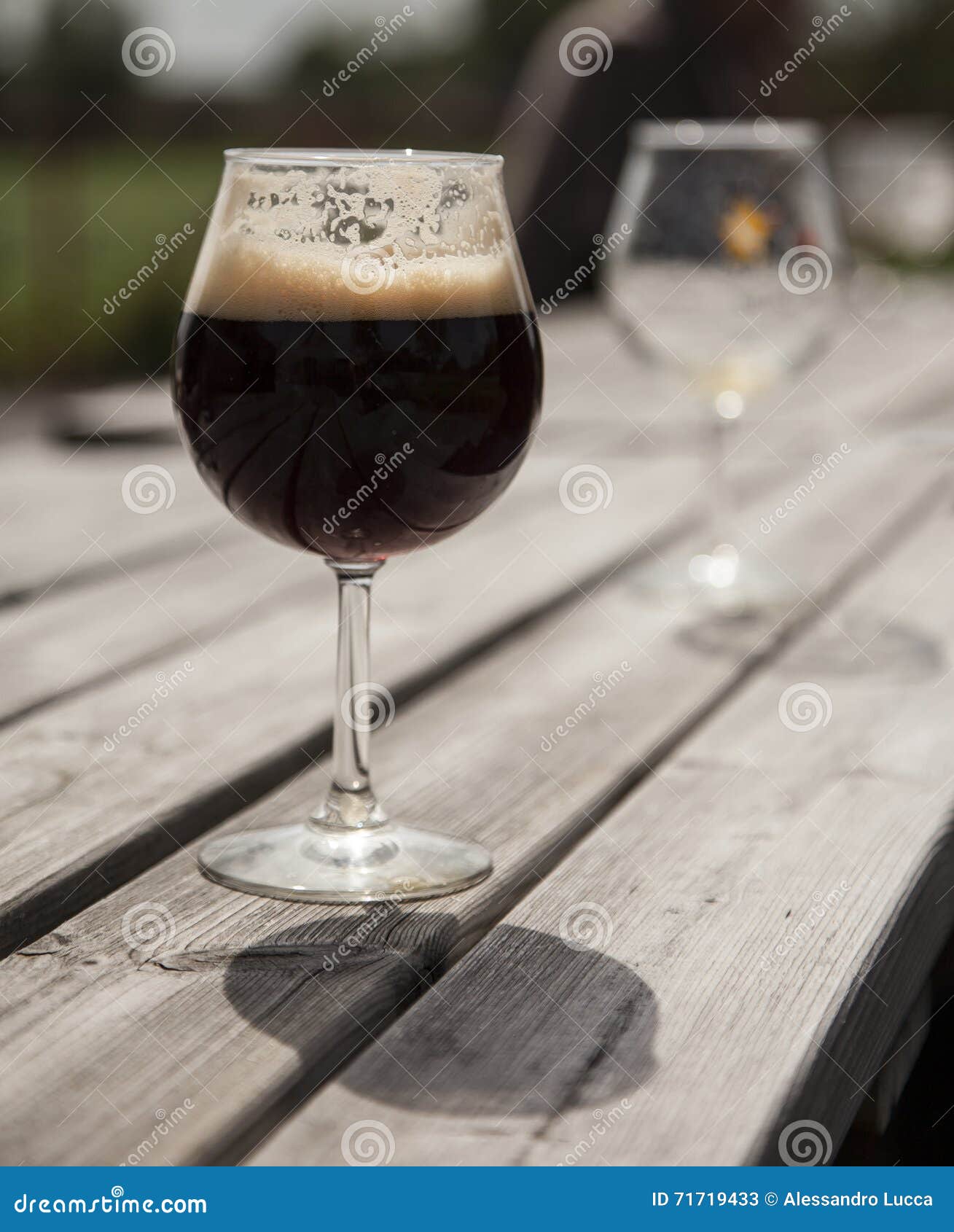 Glass of draught beer stock image. Image of cafe, alcoholic - 71719433