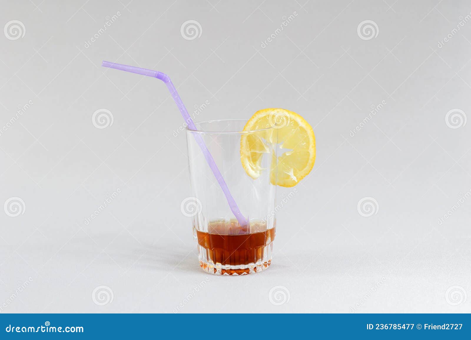Glass with Drink on Gray Background Stock Image - Image of fruit ...