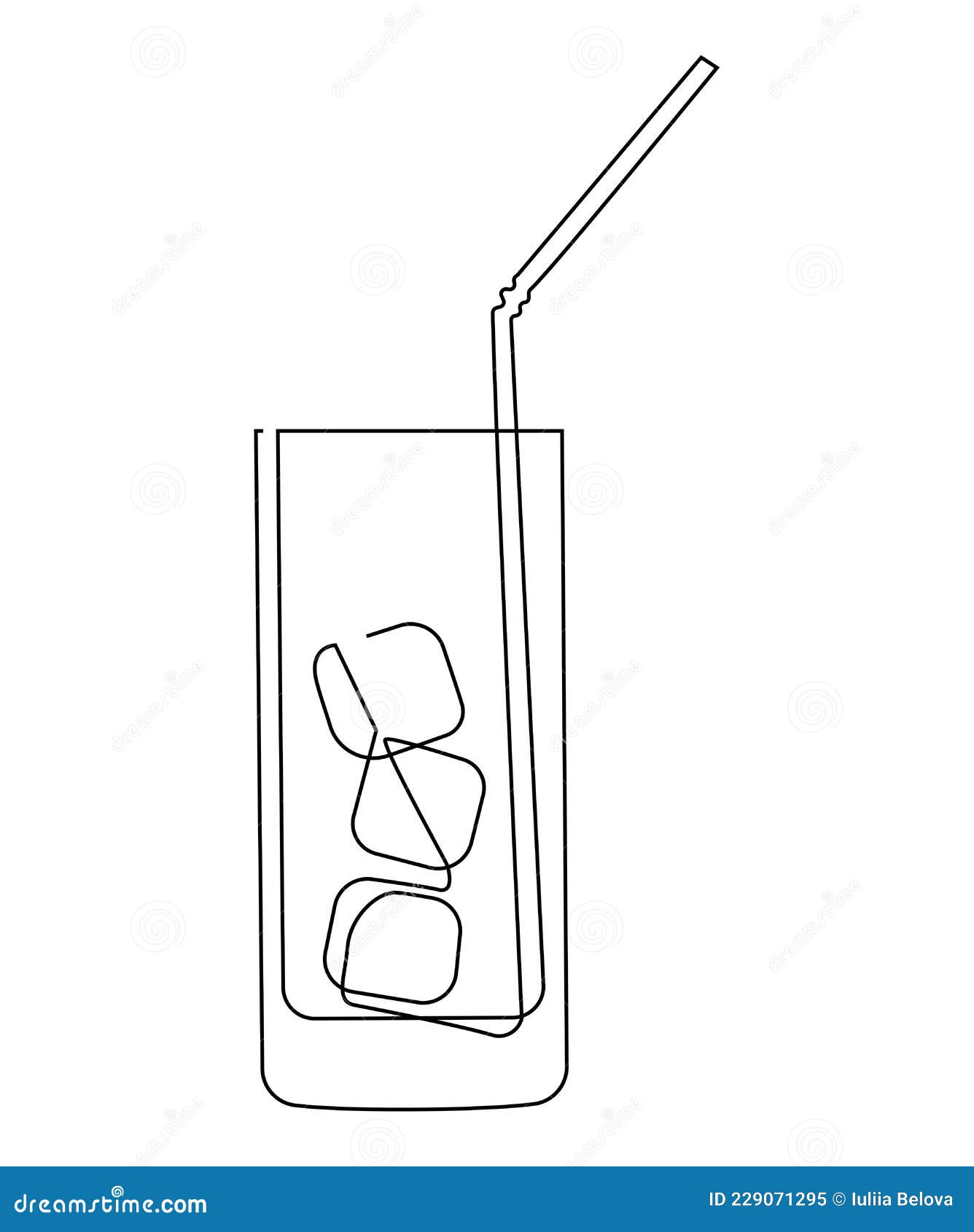 Glass. Drink with ice stock illustration. Illustration of party - 229071295