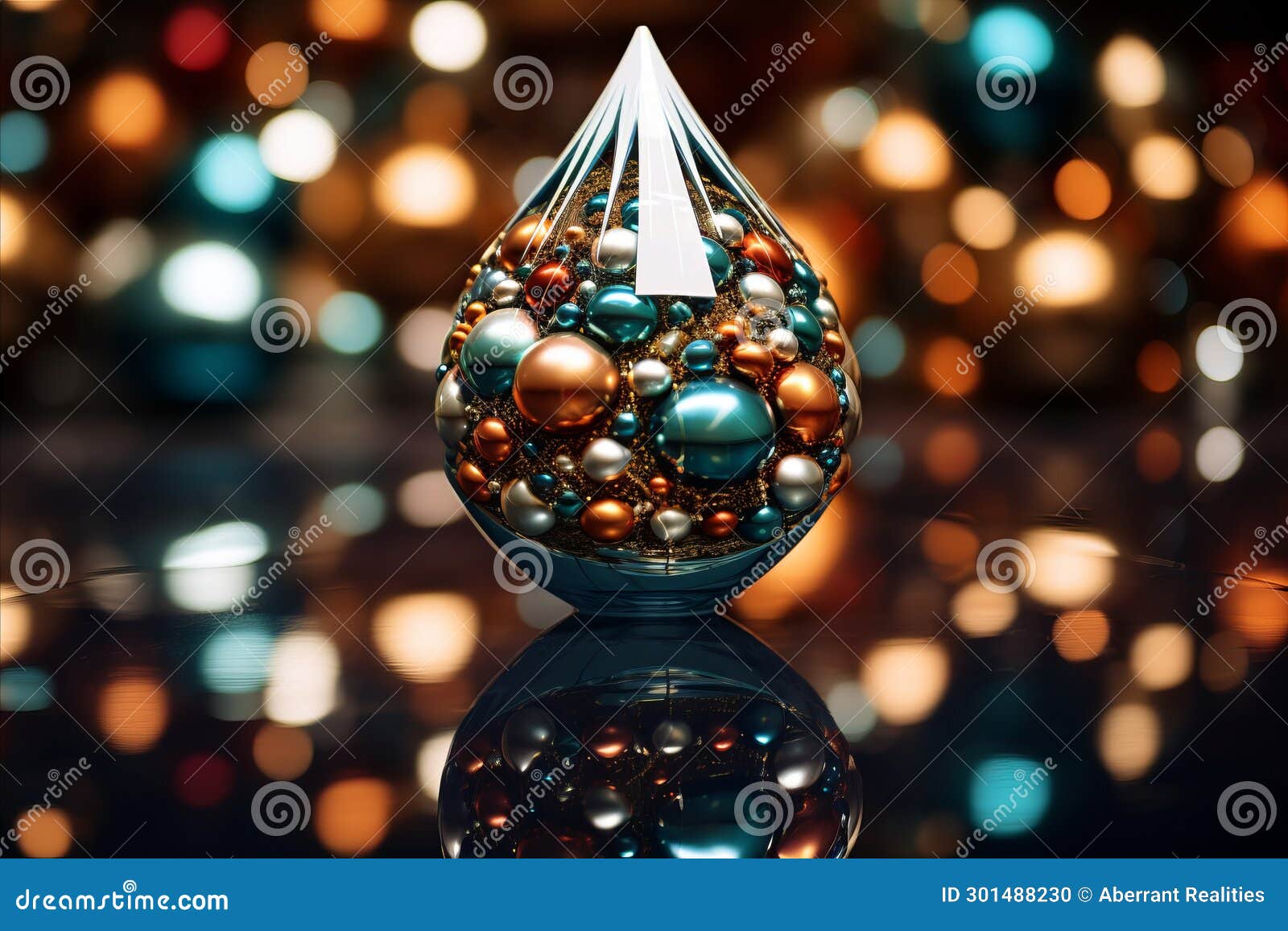 A Glass Drop with Many Colored Balls in it Stock Illustration ...