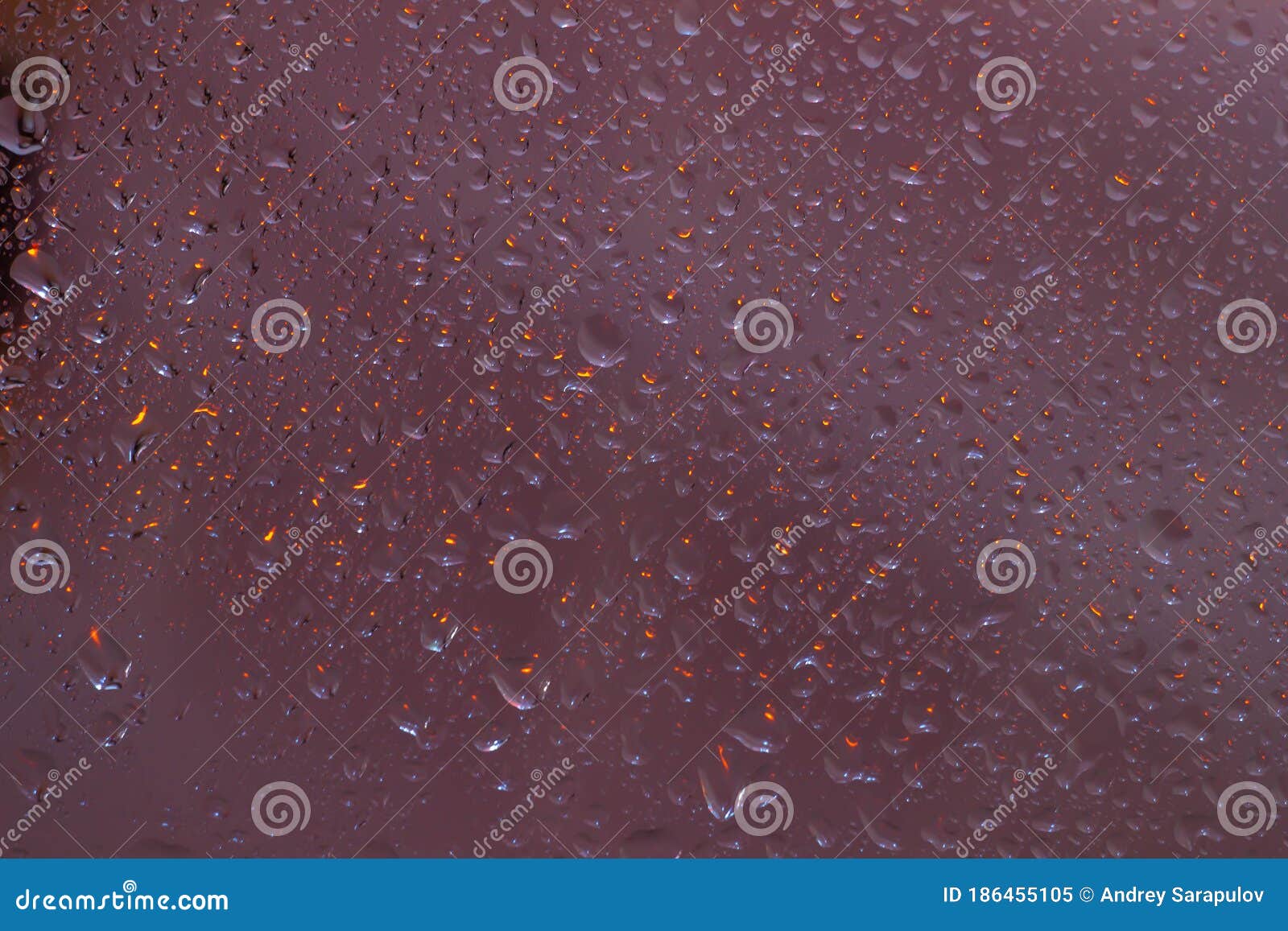 Glass with Drops Car Glass in the Rain Stock Image - Image of macro ...