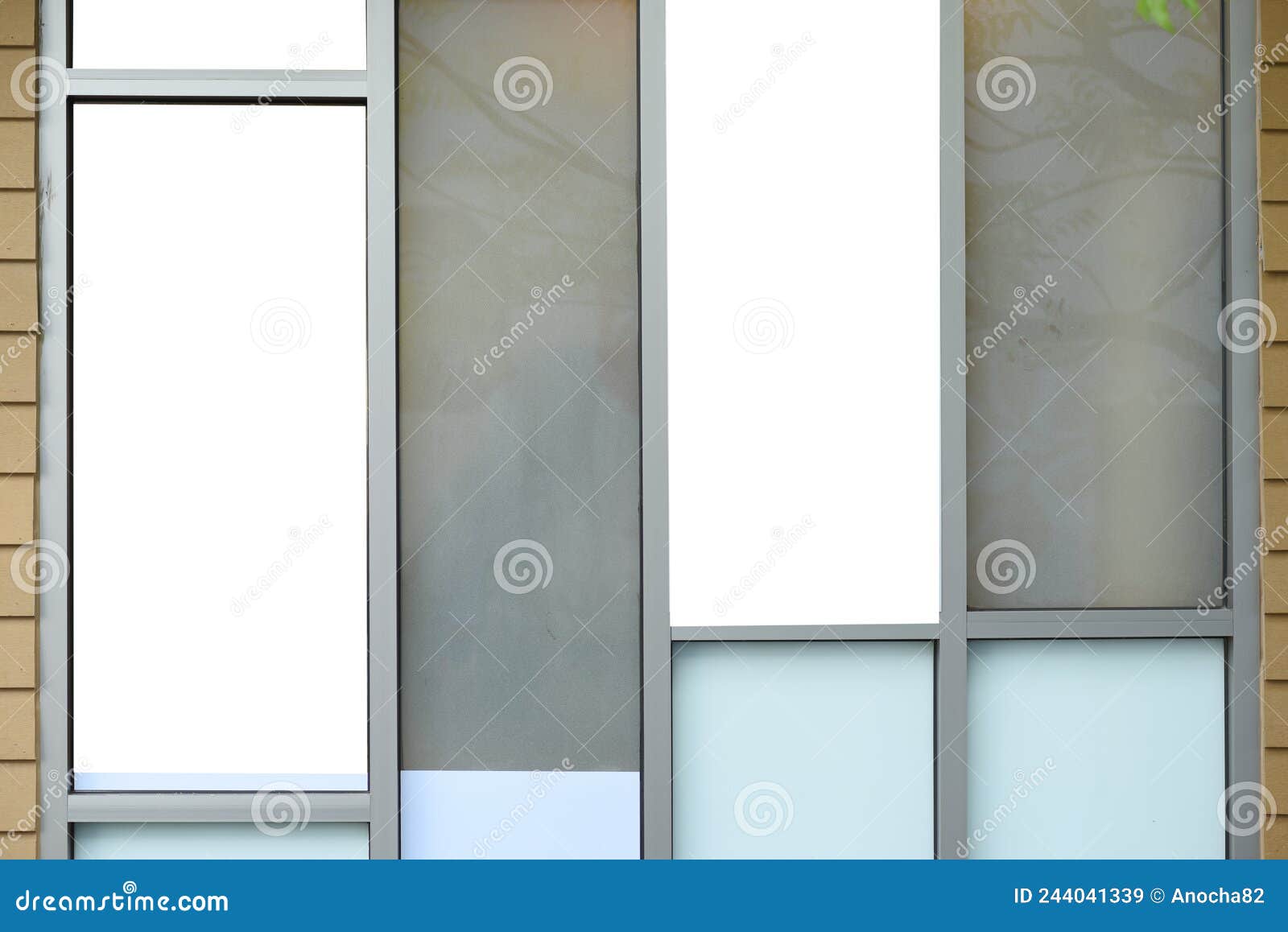 Glass Edge Aluminum House Window Stock Image - Image of city, metal ...