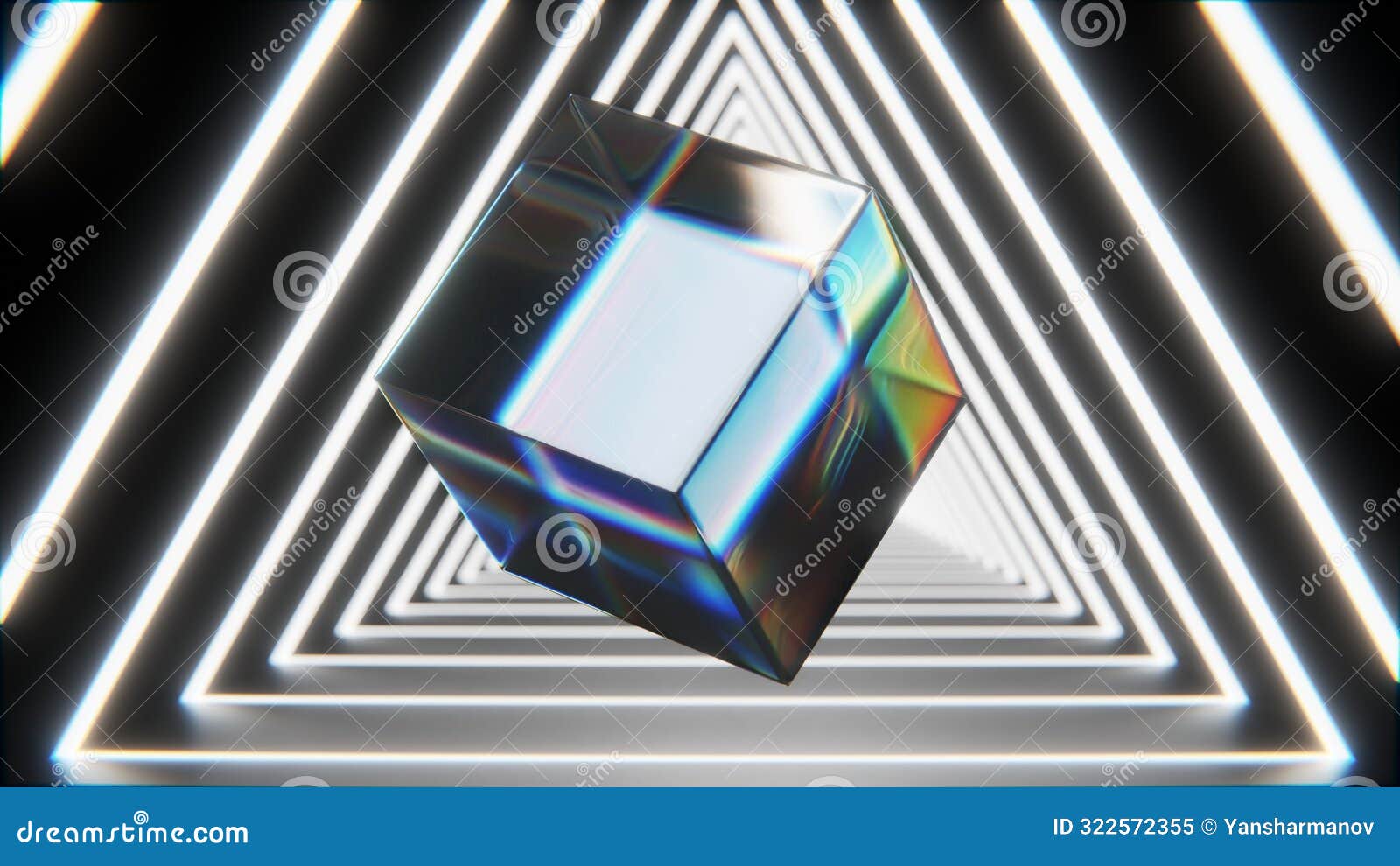 Glass Effect Cube Animation Render Stock Illustration - Illustration of ...