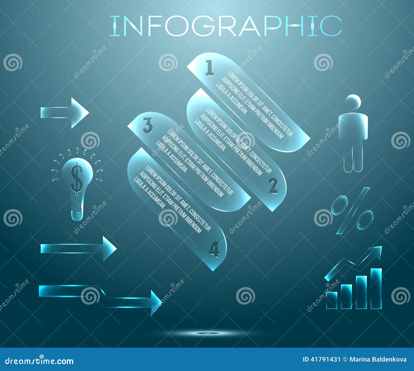 Glass elements stock illustration. Illustration of template - 41791431