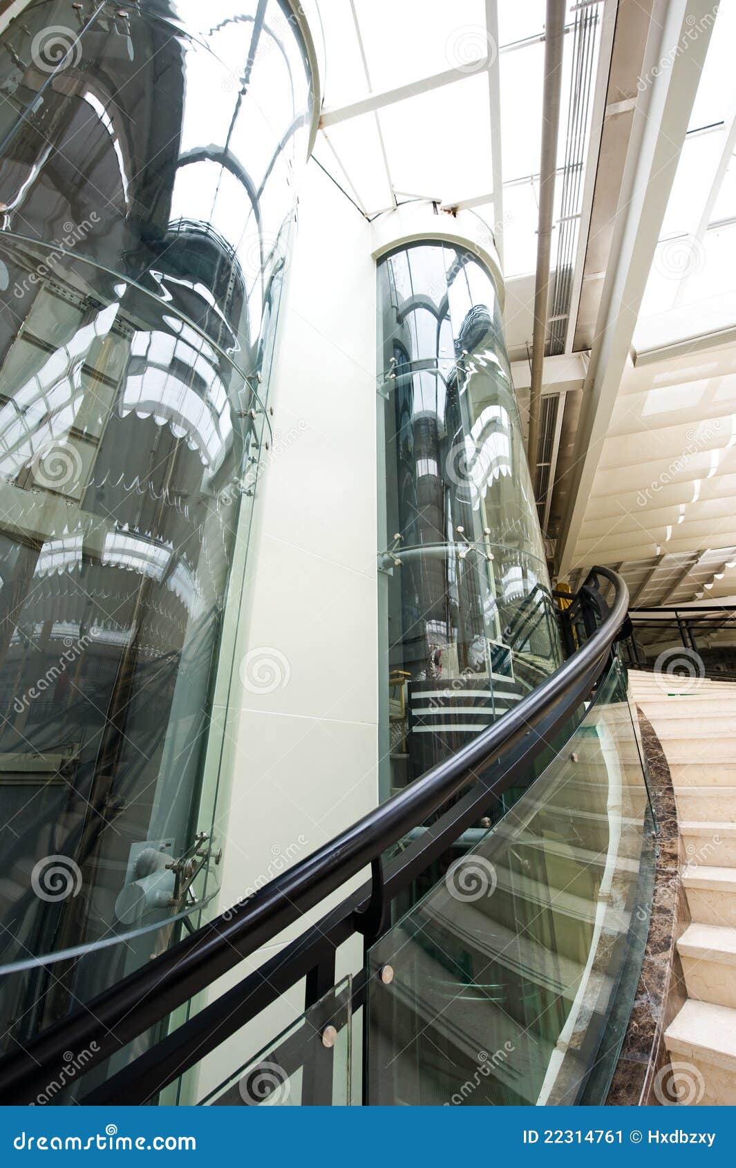 Glass elevator stock image. Image of inside, chrome, lift - 22314761