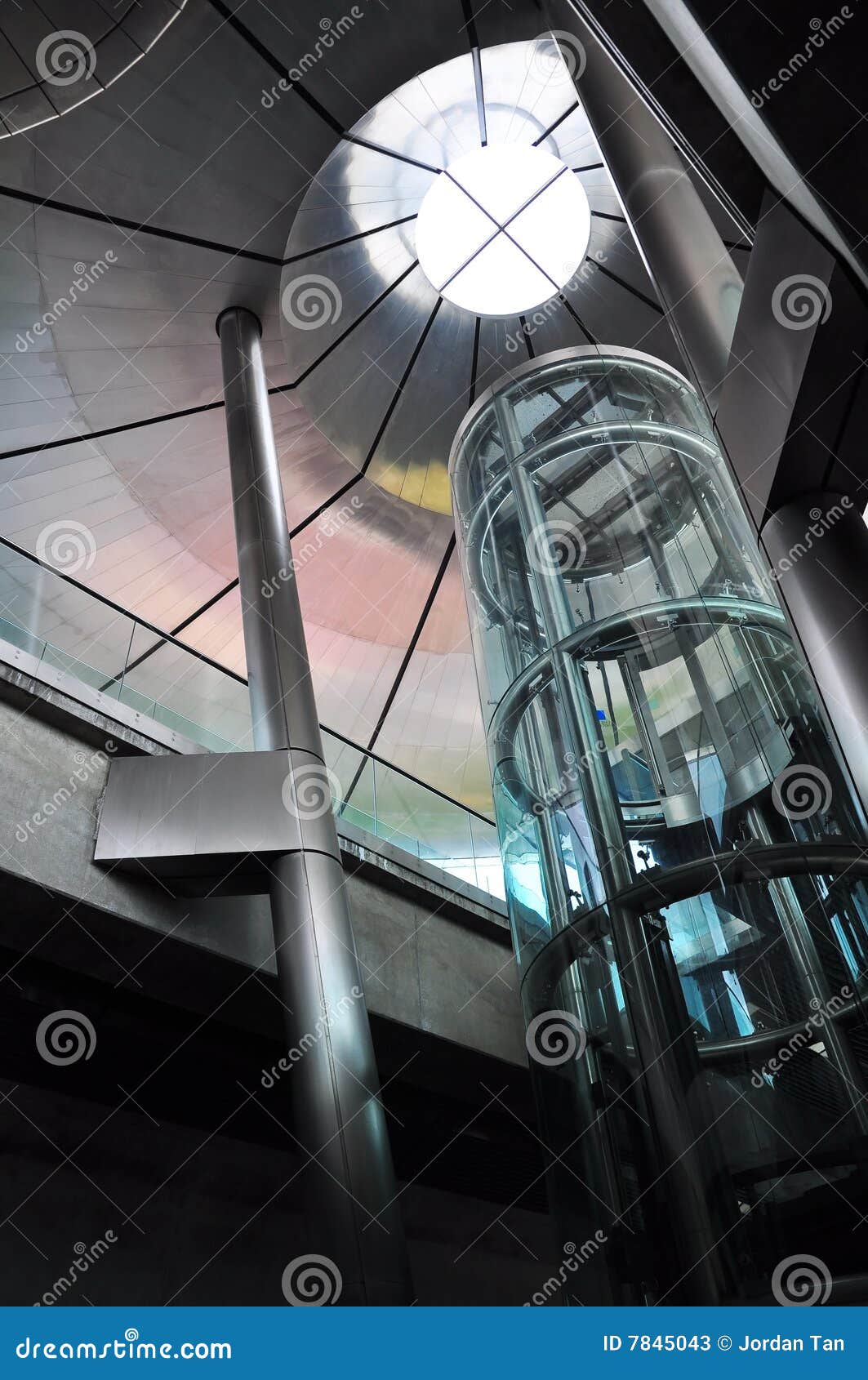 Glass elevator stock image. Image of metal, glass, circle - 7845043