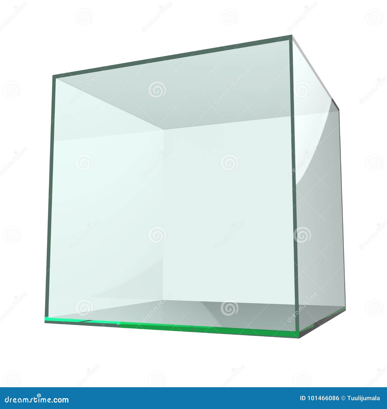 Empty Cube Isolated On White Background - Realistic Hyper-detail ...
