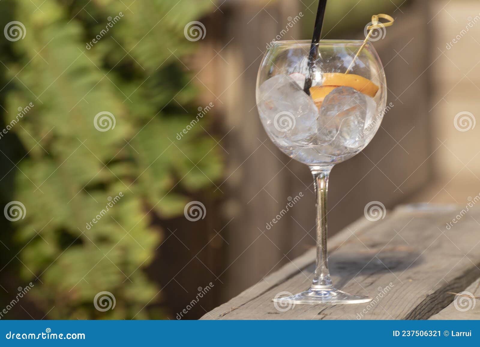 Empty Drink with Ice on a Table Stock Image - Image of sweet, tasty ...