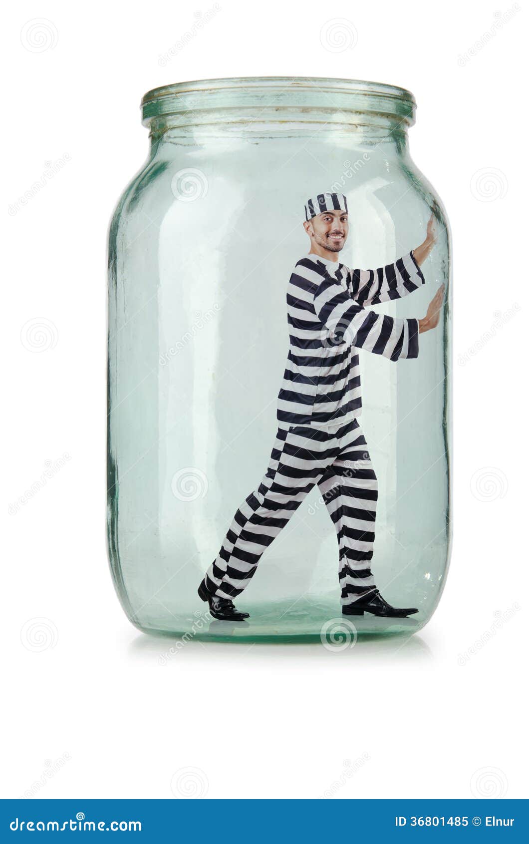 Glass empty jar stock image. Image of criminal, inmate - 36801485