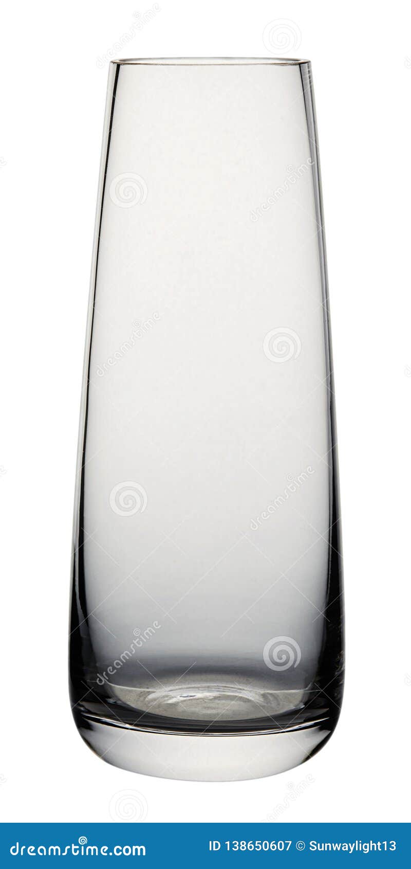 Glass Empty Vase Isolated on White Background Stock Image - Image of ...