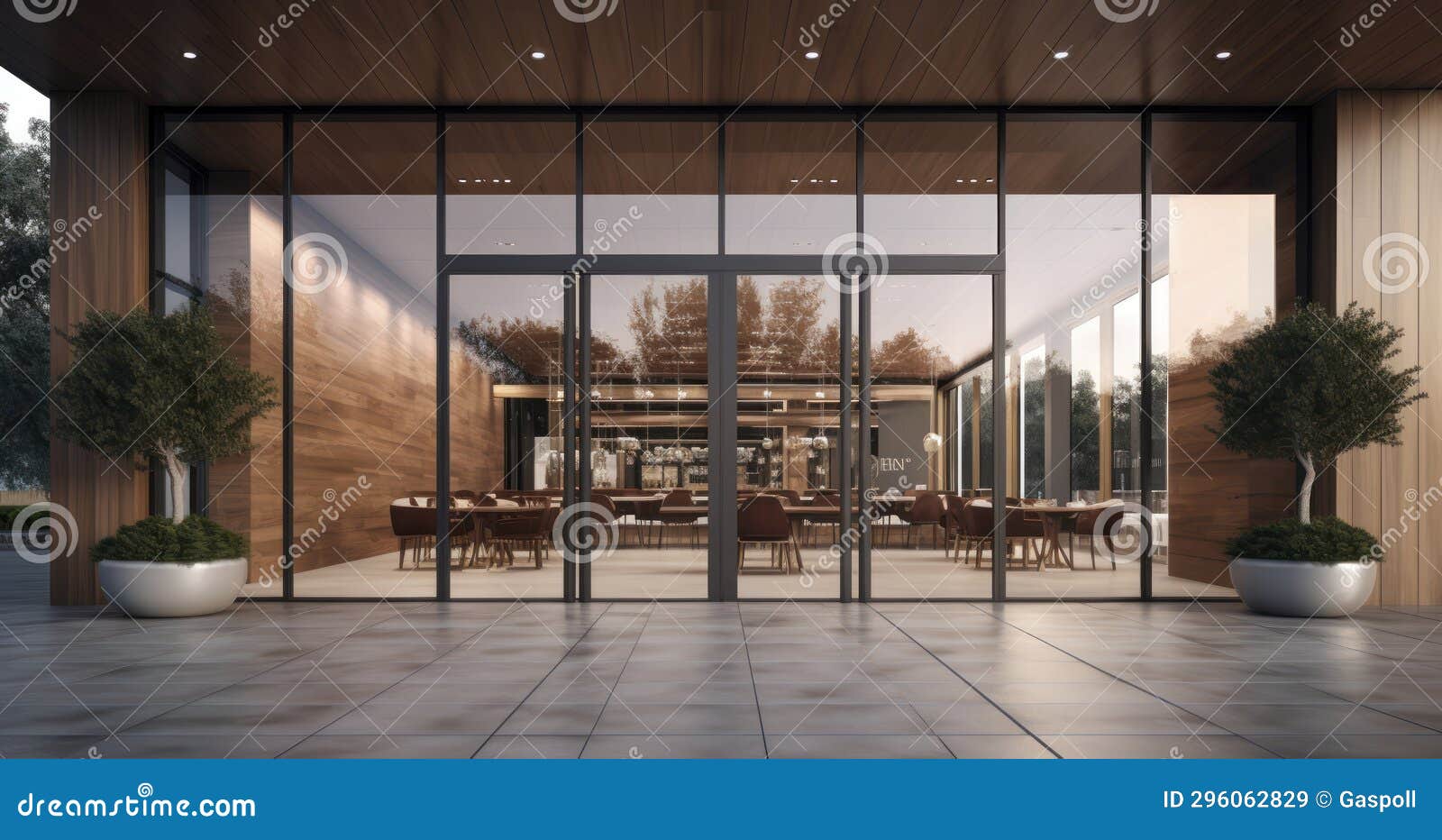 Glass Entrance and Side Lights in Modern Design. Generative AI Stock ...