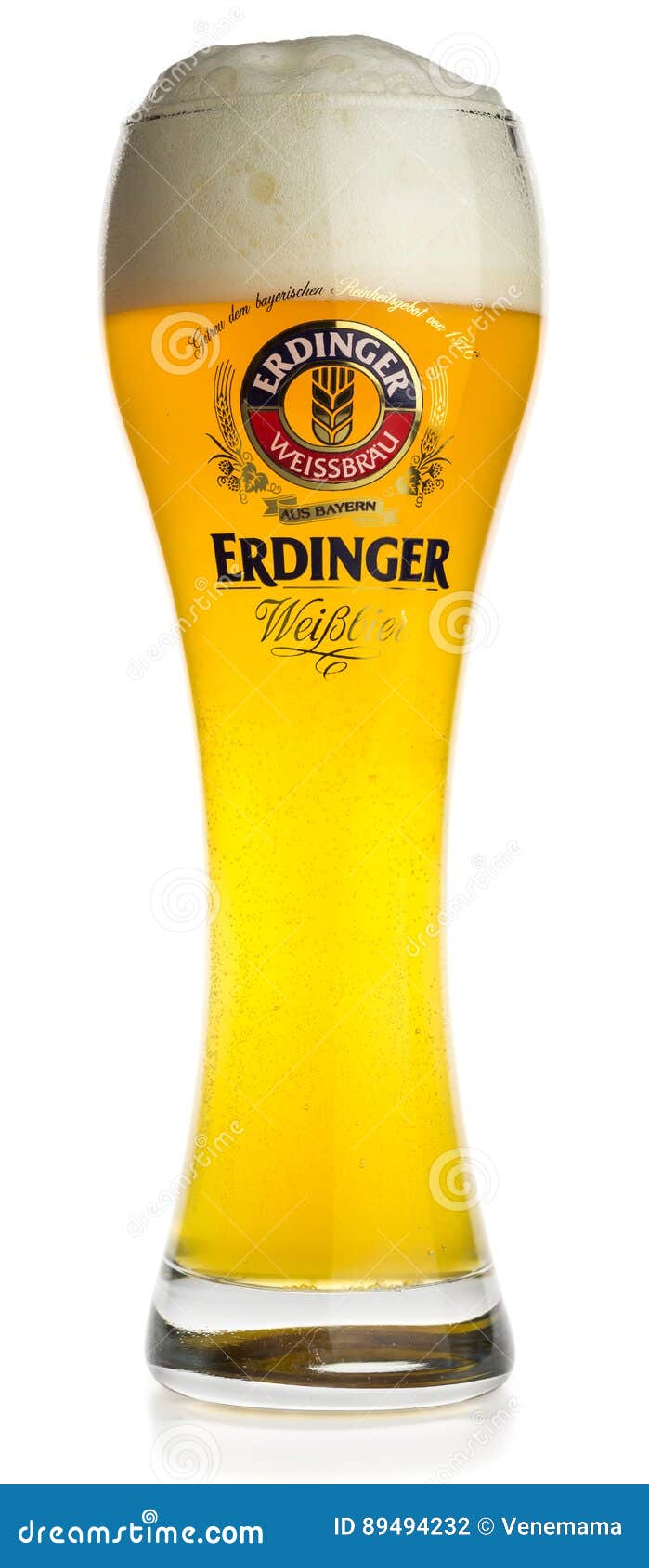 Glass of Erdinger Light Wheat Beer Editorial Photography - Image of ...