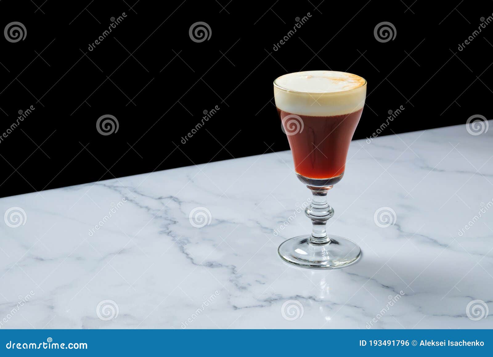 Glass of Espresso Martini Cocktail on Marble Table Stock Photo - Image ...