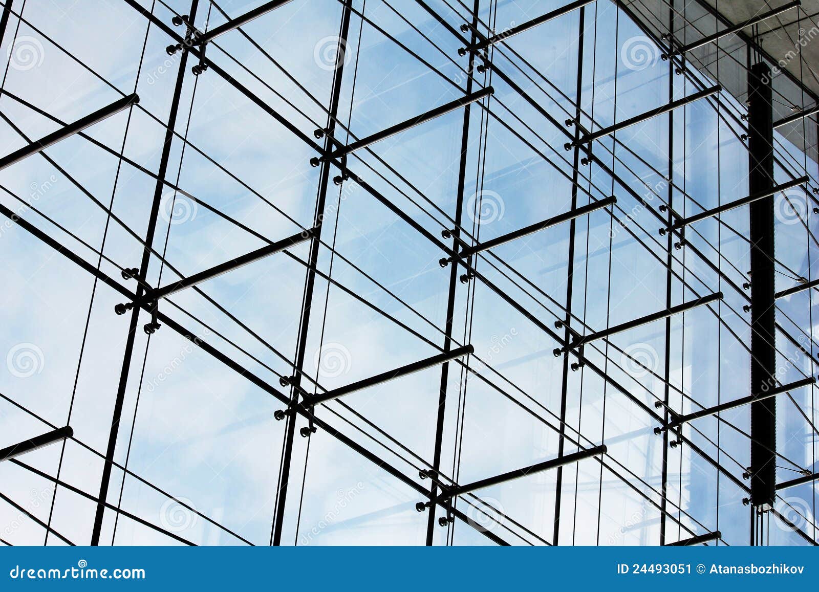 Glass Facade - Architectural Detail Stock Image - Image of clowd, bank ...