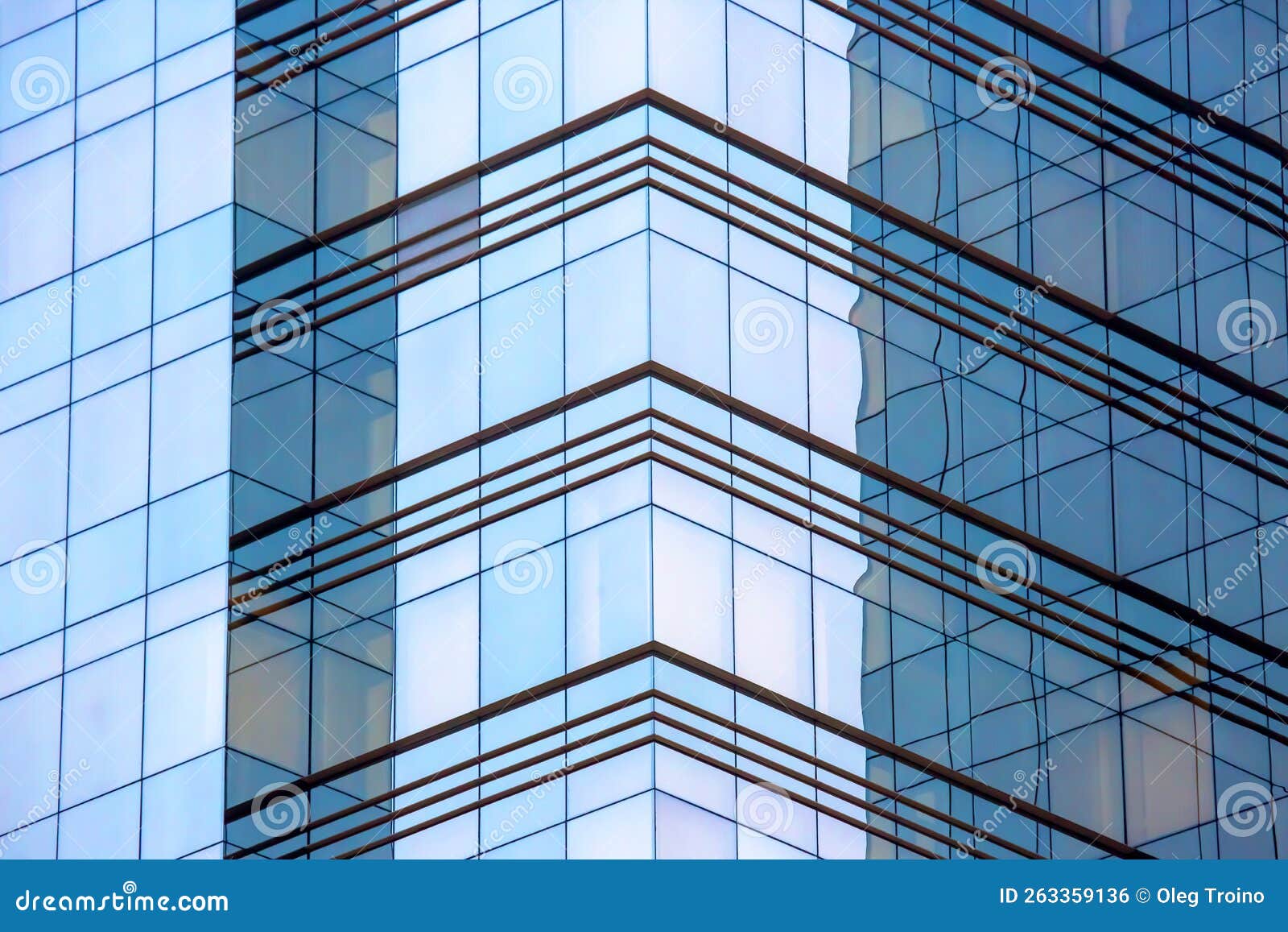 Glass Facade of a Large Modern Building Stock Photo - Image of high ...