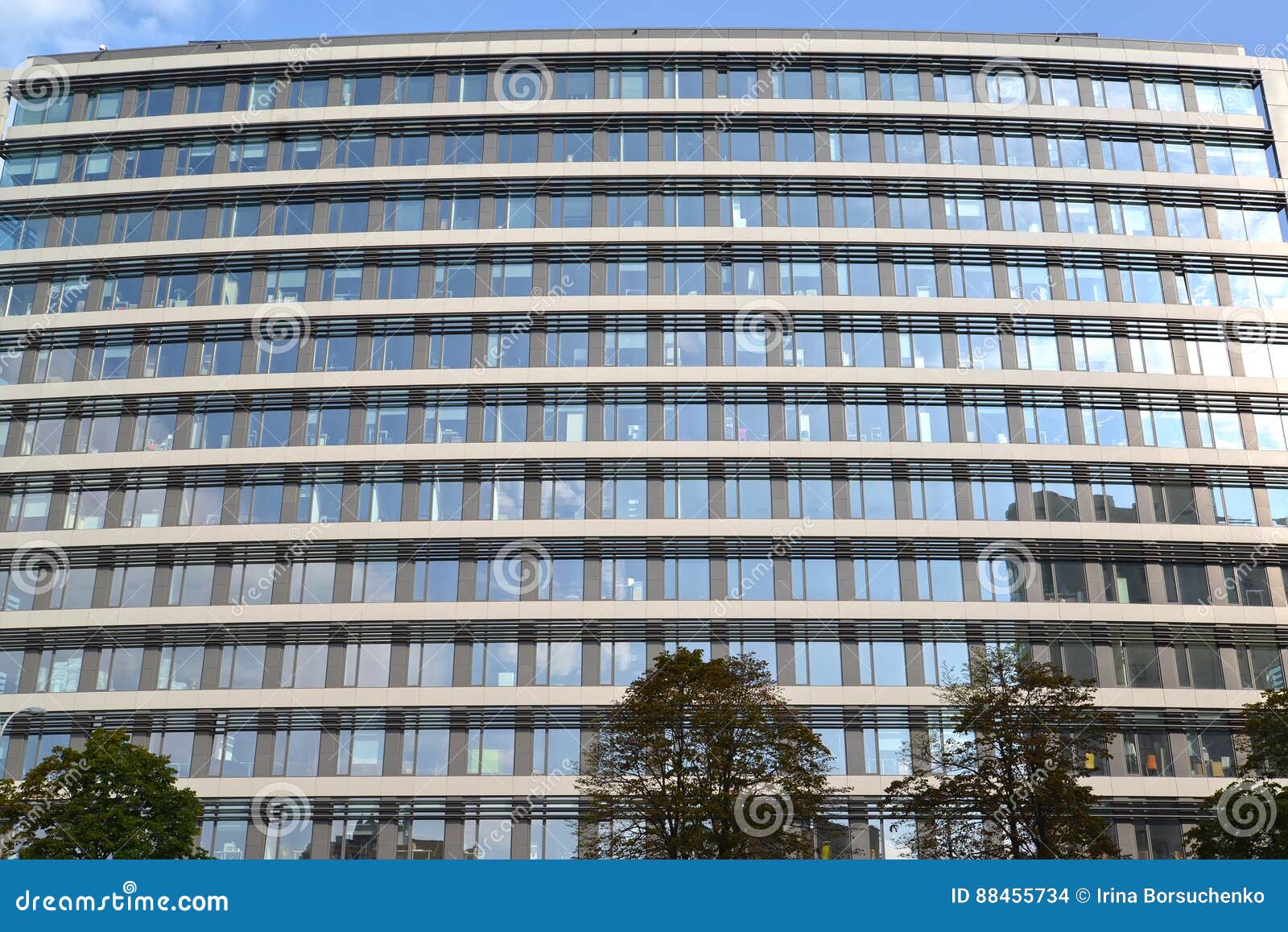 Glass Facade of the Modern Office Building Stock Photo - Image of high ...