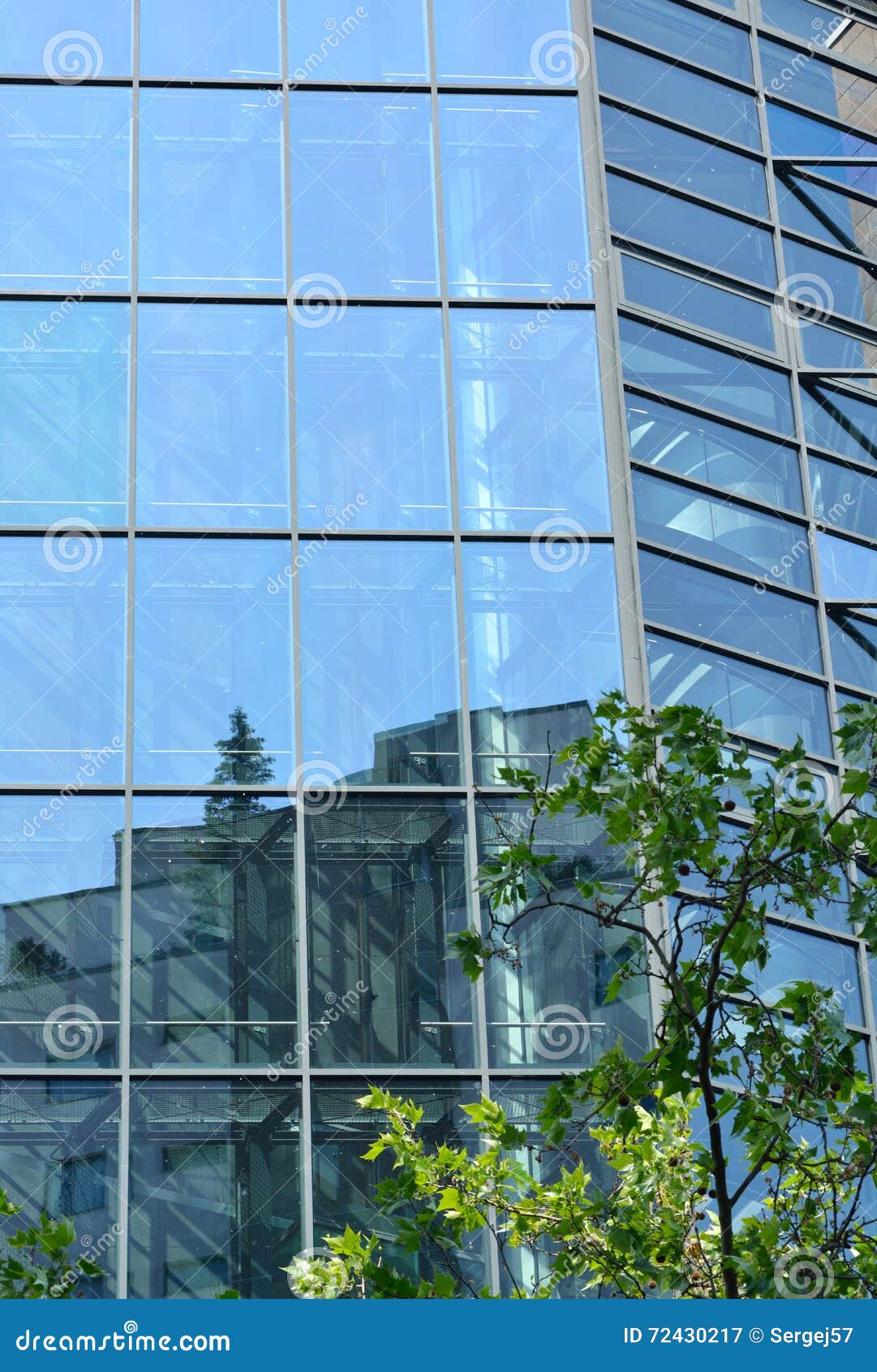 Glass Facade of Modern Office Building Stock Image - Image of glass ...