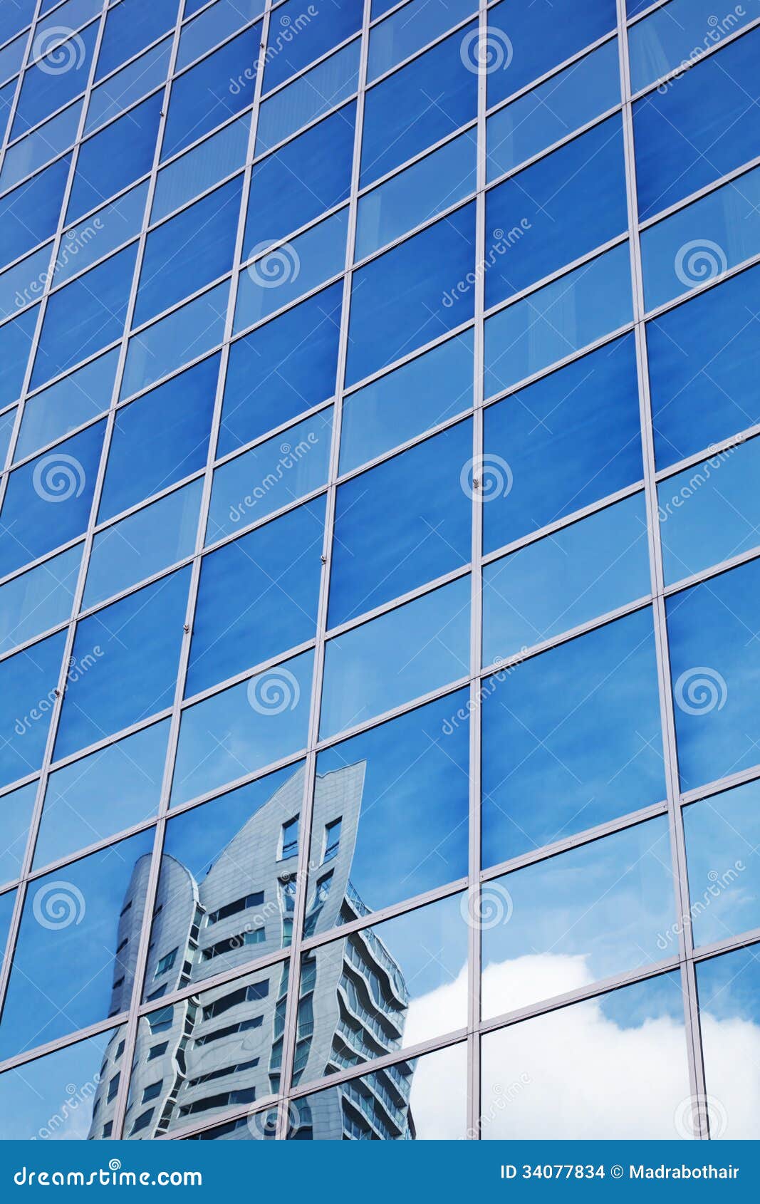 Glass Facade with Reflection Stock Photo - Image of skyscraper, windows ...