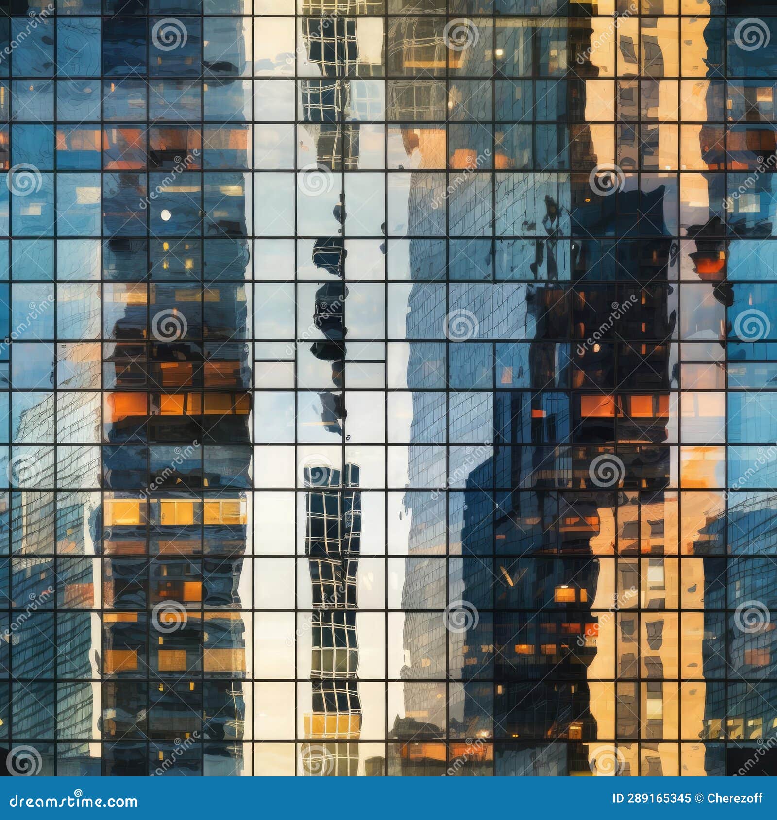 The Glass Facade of a Skyscraper Stock Image - Image of business ...