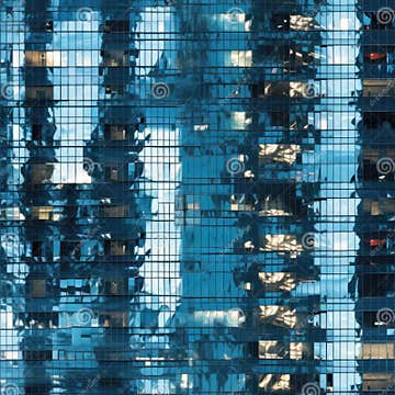 The Glass Facade of a Skyscraper Stock Image - Image of urban, texture ...