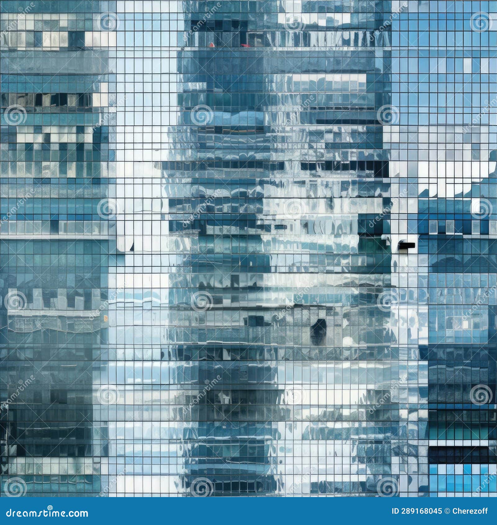 The Glass Facade of a Skyscraper Stock Illustration - Illustration of ...
