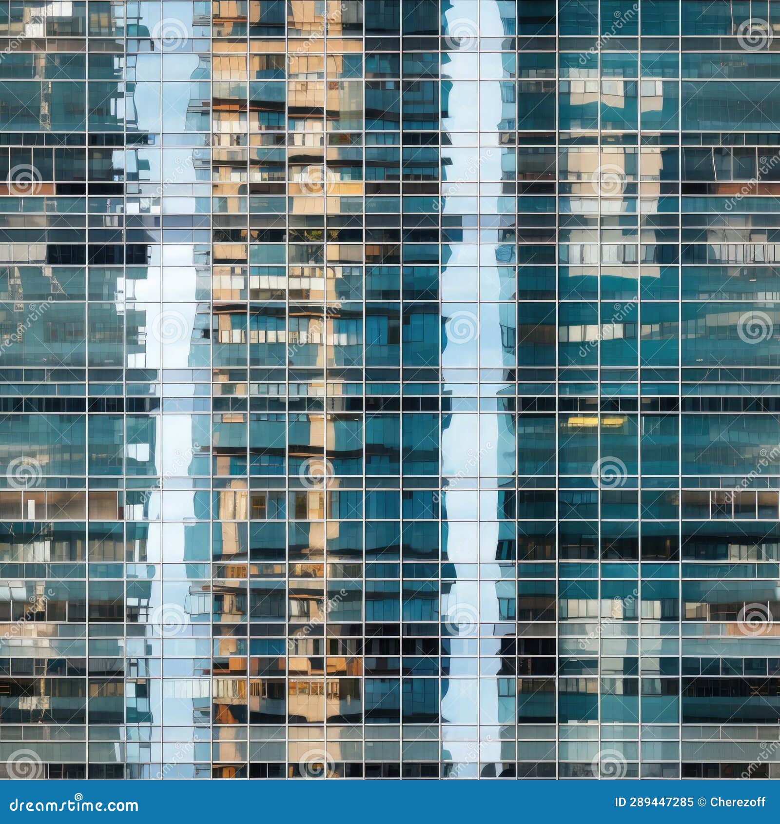 The Glass Facade of a Skyscraper Stock Image - Image of modern ...