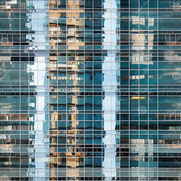 The Glass Facade of a Skyscraper Stock Image - Image of modern ...