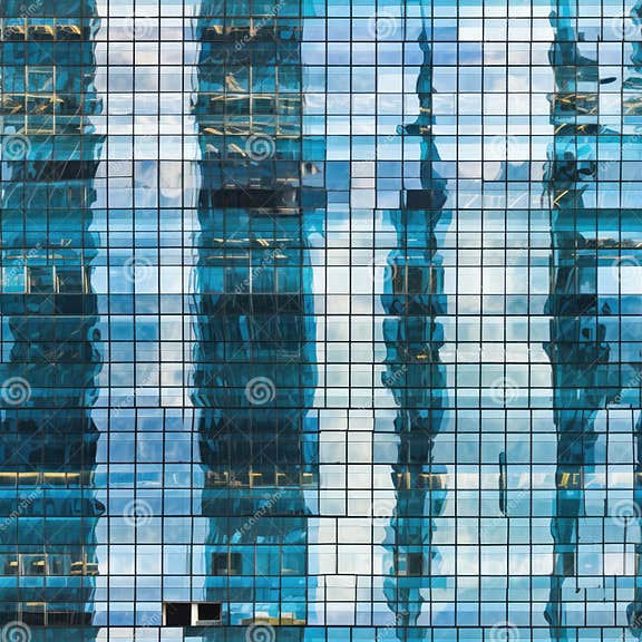 The Glass Facade of a Skyscraper Stock Photo - Image of blue ...