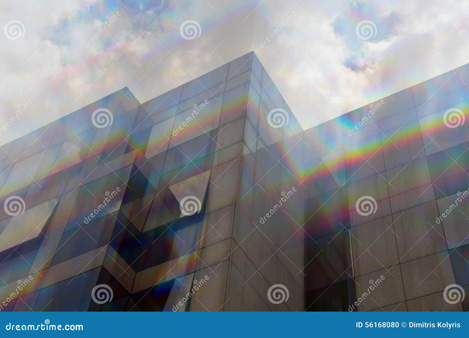 Glass Facade Spectrum Colors Stock Photo - Image of distorted, colors ...