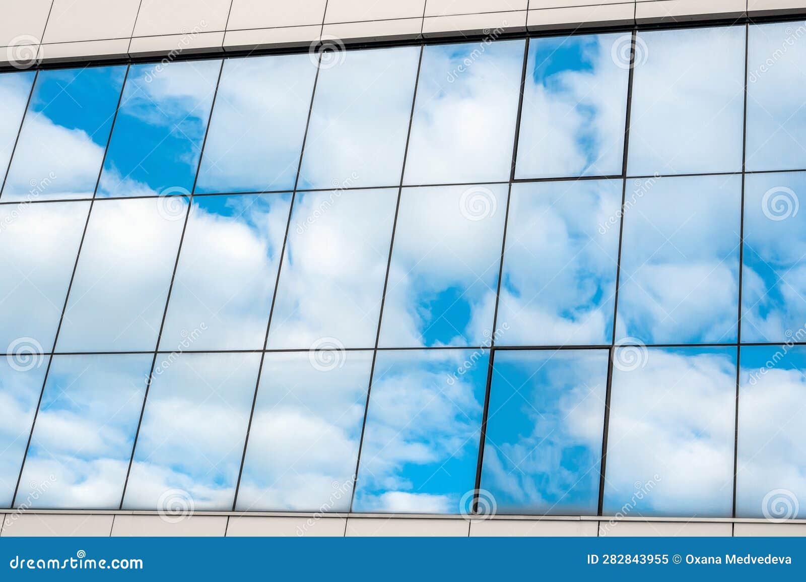 Glass Facade Texture of a Modern Office Building. High Tech ...