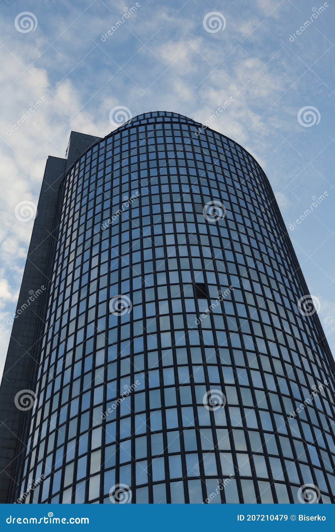 Glass facade on the tower stock image. Image of tower - 207210479