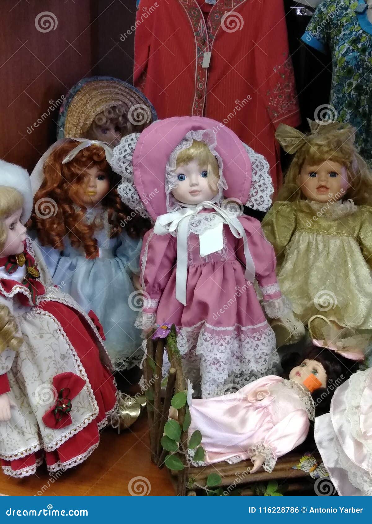 Glass Face Dolls in a Variety Stock Photo - Image of collection, glass ...