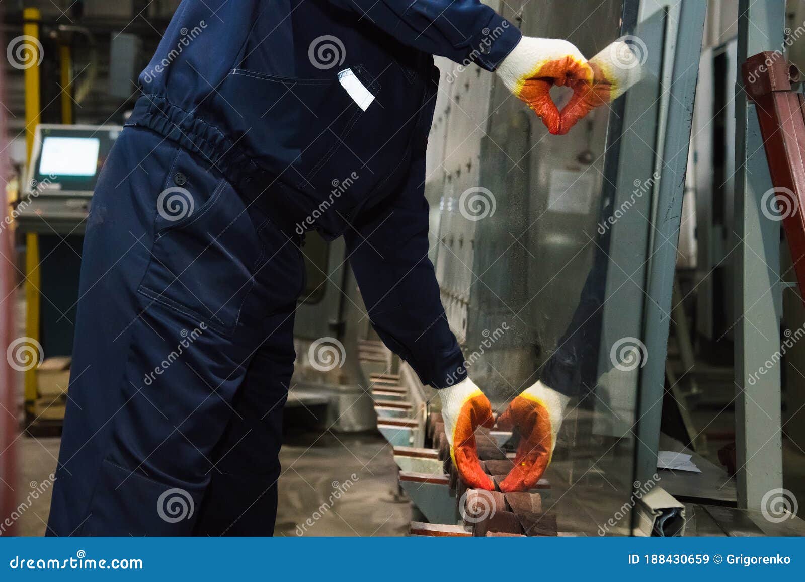 Glass in glass factory stock image. Image of manufacturing - 188430659