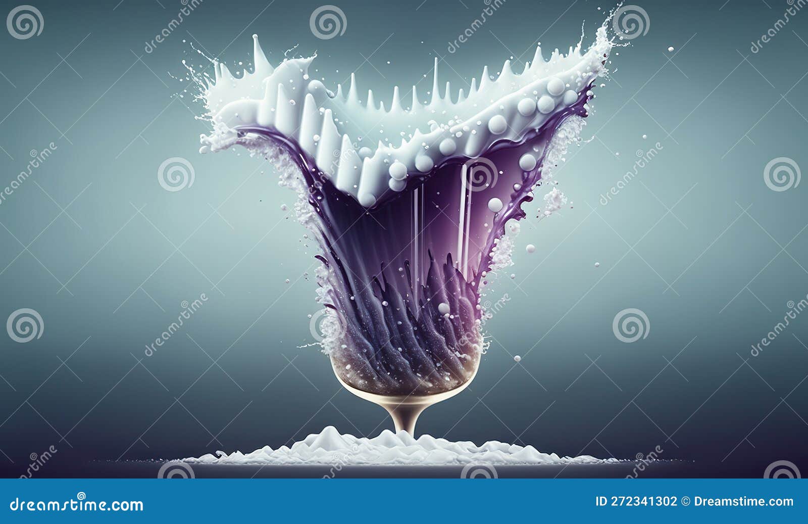 A Glass Filled with Liquid on Top of a Pile of Snow Stock Illustration ...