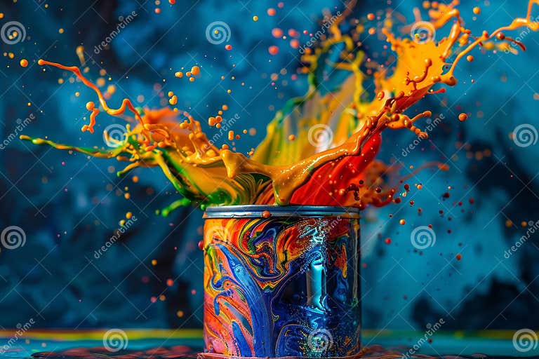 Glass Filled with Various Colors of Liquid Resting on a Table, an ...