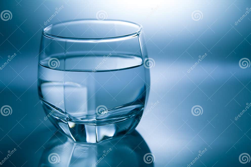 Glass filled with water stock image. Image of reflection - 40036015